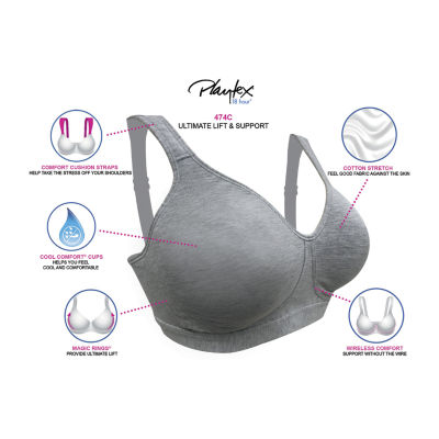 Playtex 18 Hour Cotton Stretch Ultimate Lift & Support Wireless Full ...