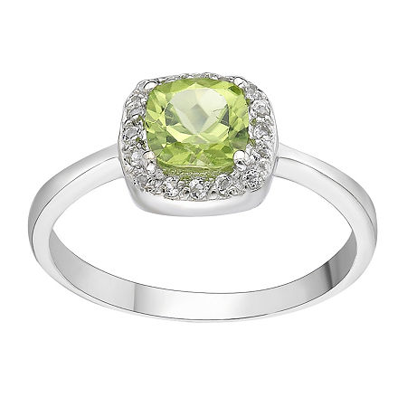 Click here for Cushion-Cut Genuine Peridot and White Topaz Sterli... prices