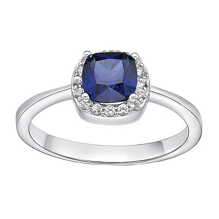 Click here for Cushion-Cut Lab-Created Sapphire and Genuine White... prices