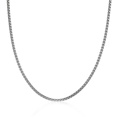 Click here for Mens Stainless Steel 18 4mm Box Chain  One Size  W... prices