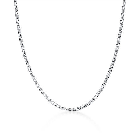 Click here for Mens 3.5mm Stainless Steel Box Chain  One Size  Wh... prices