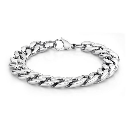 Click here for Mens Stainless Steel 9 13mm Chunky Curb Bracelet... prices