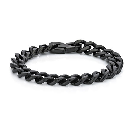 Click here for Mens Stainless Steel & Black IP 9 12mm Chunky Curb... prices