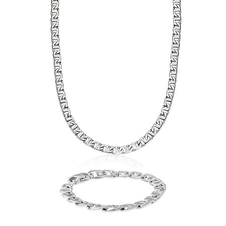 Click here for Mens Stainless Steel 10mm Marine Link Chain & Brac... prices