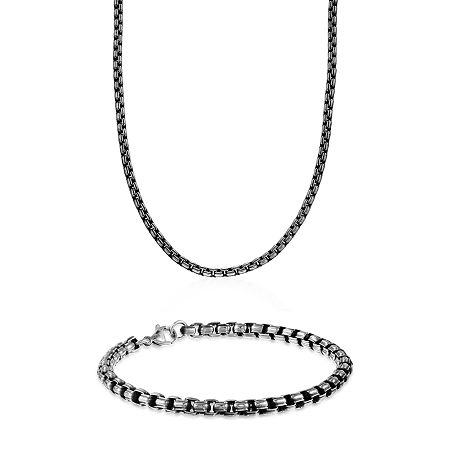 Click here for Mens Stainless Steel & Black IP Inlay 5.5mm Round... prices