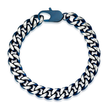 Click here for Mens Stainless Steel 8 1/2 Inch Solid Curb Chain B... prices