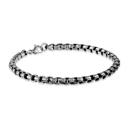 Click here for Mens Stainless Steel 9 Inch Solid Box Chain Bracel... prices