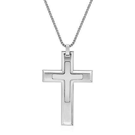 Click here for Mens Cross 24 Inch Pendant Necklace  One Size prices