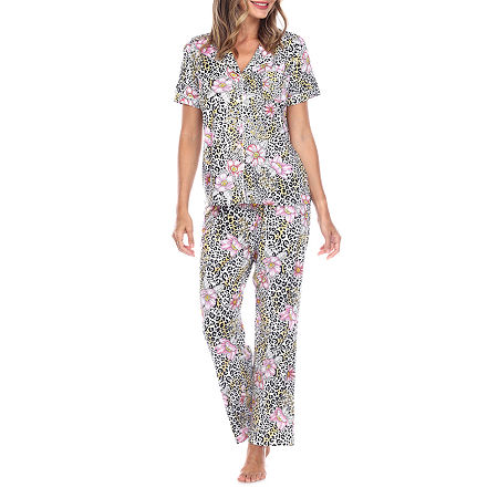 Click here for Womens White Mark 2pc. Leopard Floral Pajama Set prices