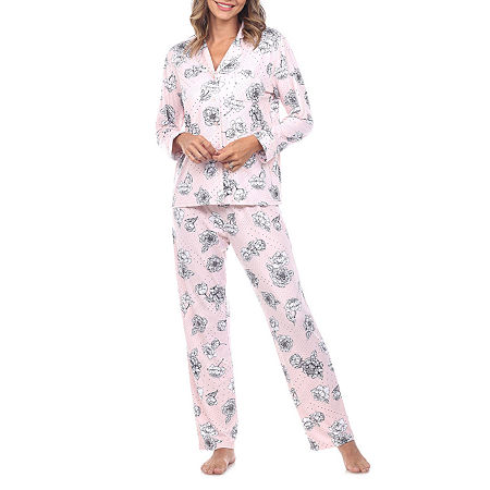 Click here for Womens White Mark 2pc. Long Sleeve Dotted Floral P... prices