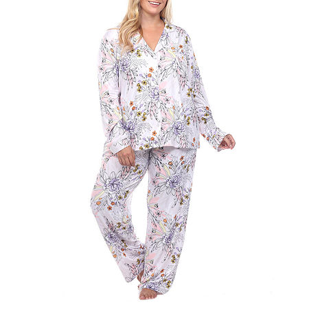 Click here for White Mark Plus Size Long Sleeve Floral Pajama Set... prices