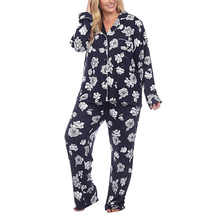 Click here for White Mark Plus Size Long Sleeve Floral Pajama Set... prices