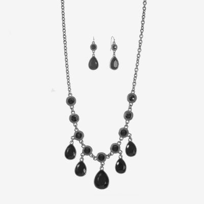 Mixit Womens Black 2-pc. Jewelry Set, Color: Black - JCPenney