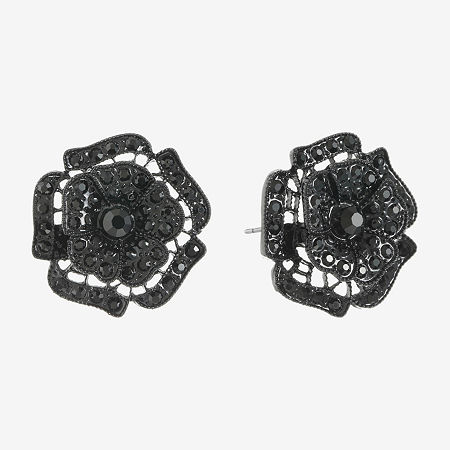 Click here for Mixit Black Black 30mm Flower Stud Earrings  One S... prices