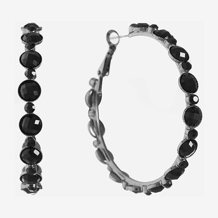 Click here for Mixit Black Womens Black 55mm Hypoallergenic Hoop... prices