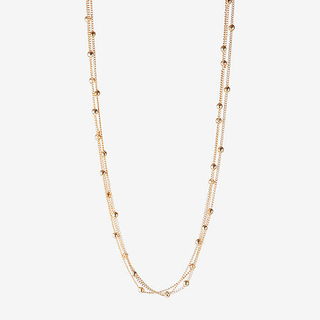 Click here for Liz Claiborne Silver-Tone 3-Strand Ball Layered Ne... prices