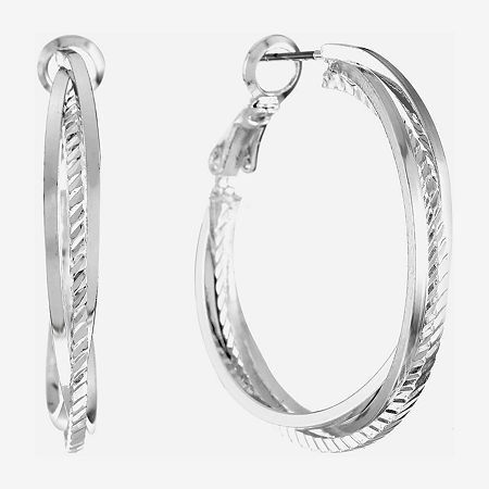 Click here for Liz Claiborne Silver-Tone  Twisted Hoop Earrings... prices