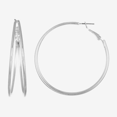 Liz Claiborne Large Wire Hoop Earrings - JCPenney