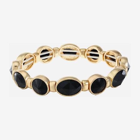 Click here for Monet Jewelry Gold Tone Womens Black Stretch Brace... prices