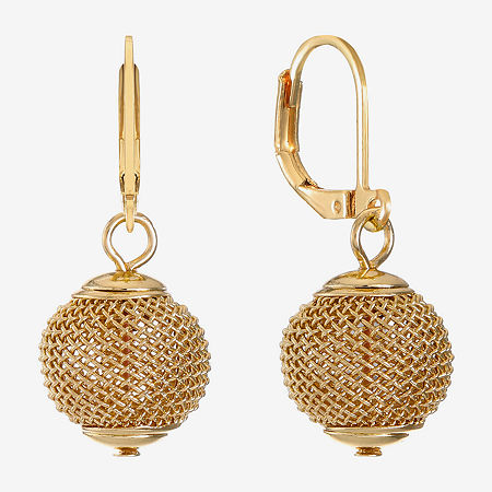 Click here for Monet Gold-Tone Mesh Ball Drop Earrings  One Size... prices