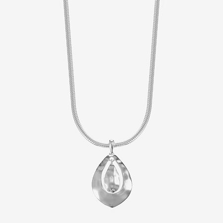 Click here for Liz Claiborne Silver Tone Womens 17 Inch Pendant N... prices
