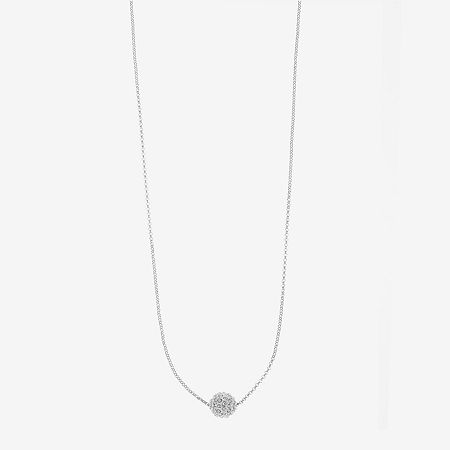 Click here for Monet Silver-Tone Crystal Fireball Pendant Necklac... prices