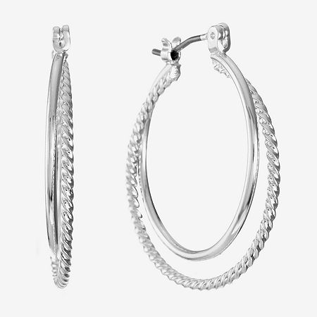 Click here for Monet Gold-Tone 2-Row Hoop Earrings  One Size  Gra... prices
