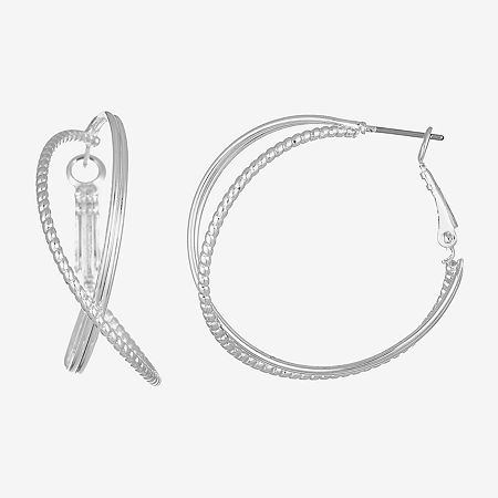 Click here for Liz Claiborne Silver Tone Criss Cross Womens 40mm... prices
