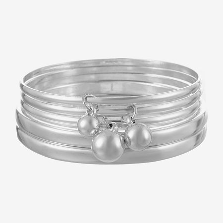 Click here for Liz Claiborne Charm Silver-Tone 5-pc. Bangle Set... prices