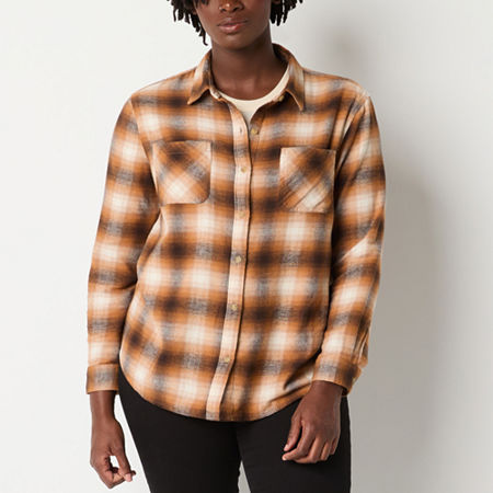 Click here for a.n.a Plaid Womens Long Sleeve Blouse  Petite X-la... prices