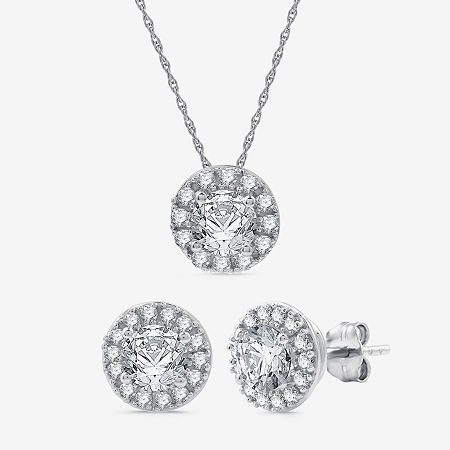 Click here for Yes  Please! Womens Lab Created White Sapphire 2-p... prices