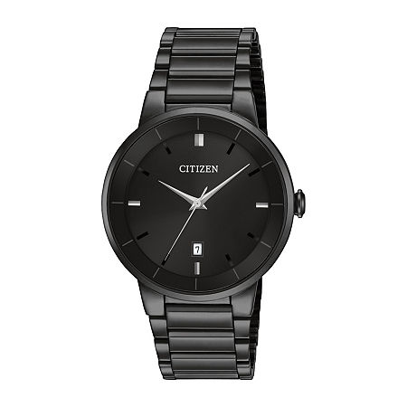 Click here for Citizen Mens Quartz Black Ion-Plated Stainless Ste... prices