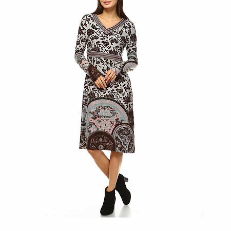 Click here for White Mark Naarah Womens Long Sleeve Embroidered S... prices