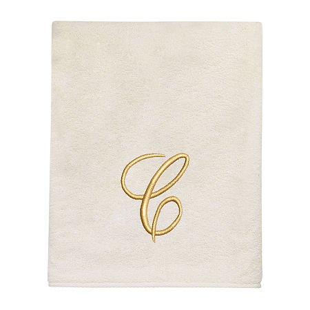 Click here for Avanti Monogram Initial Script Ivory & Gold Bath T... prices