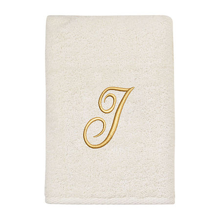 Click here for Avanti Monogram Initial Script Ivory & Gold Bath T... prices