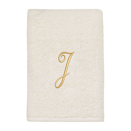 Click here for Avanti Monogram Initial Script Ivory Gold Bath Tow... prices