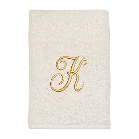 Click here for Avanti Monogram Initial Script Ivory & Gold Bath T... prices