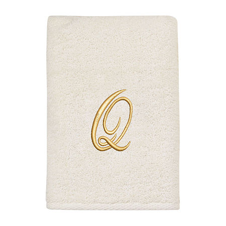 Click here for Avanti Monogram Initial Script Ivory & Gold Bath T... prices