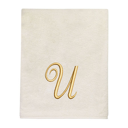 Click here for Avanti Monogram Initial Script Ivory & Gold Bath T... prices