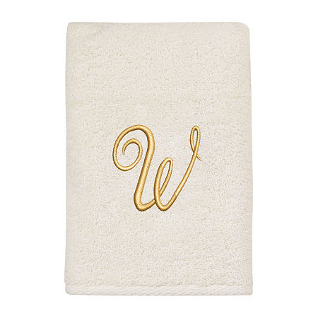 Click here for Avanti Monogram Initial Script Ivory & Gold Bath T... prices