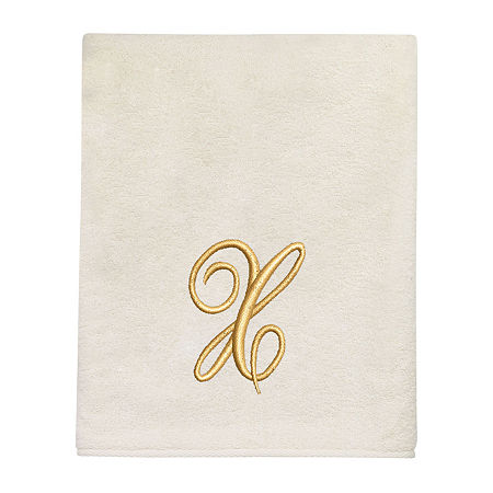 Click here for Avanti Monogram Initial Script Ivory & Gold Bath T... prices