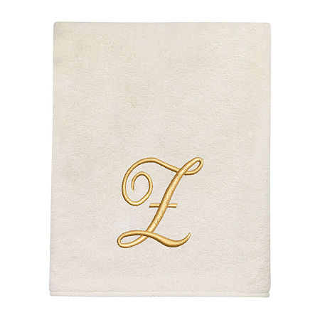 Click here for Avanti Monogram Initial Script Ivory & Gold Bath T... prices