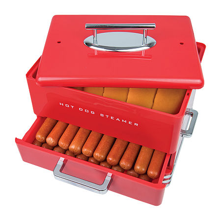 Click here for Nostalgia 11.25 Hot Dog Steamer - Red prices