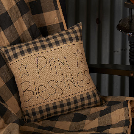 Click here for VHC Brands Country Check Square Throw Pillow  One... prices