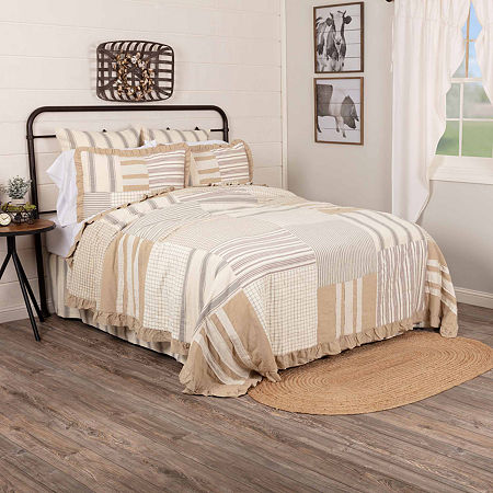 Click here for VHC Brands Vintage Stripe Reversible Quilt  One Si... prices