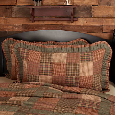 Click here for VHC Brands Cinnamon Plaid Reversible Pillow Sham... prices