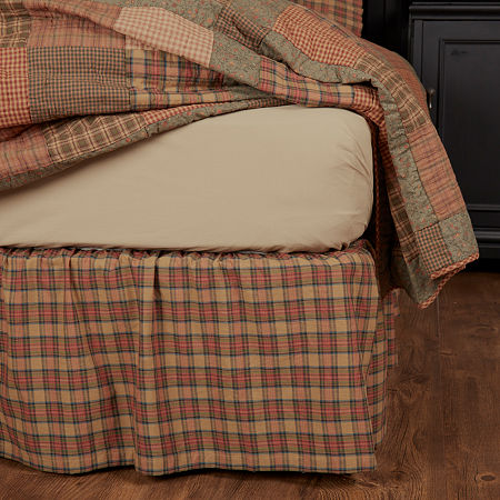 Click here for VHC Brands Cinnamon Plaid Bed Skirt  One Size  Bro... prices