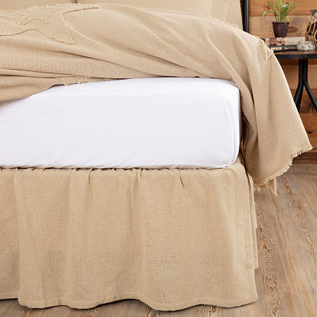 Click here for VHC Brands Veranda Burlap Natural Bed Skirt  One S... prices