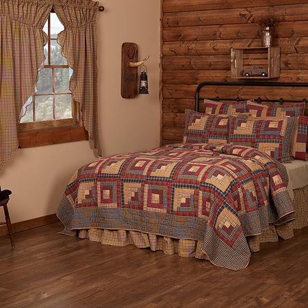 Click here for VHC Brands Clamont Reversible Quilt  One Size  Red prices