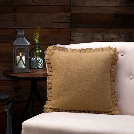 Click here for VHC Brands Veranda Burlap Natural 16x16 Throw Pill... prices